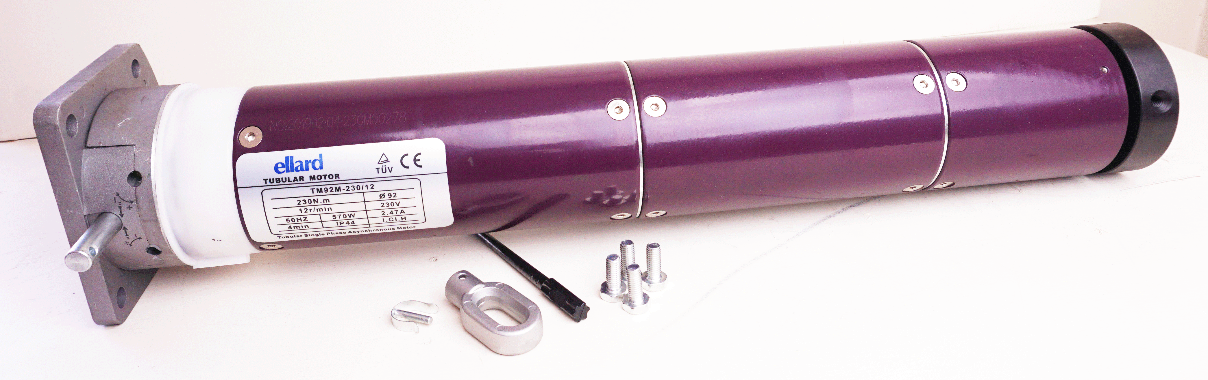 Ellard Tubular Motor 92 Series 230NM 300NM with Manual Override ...