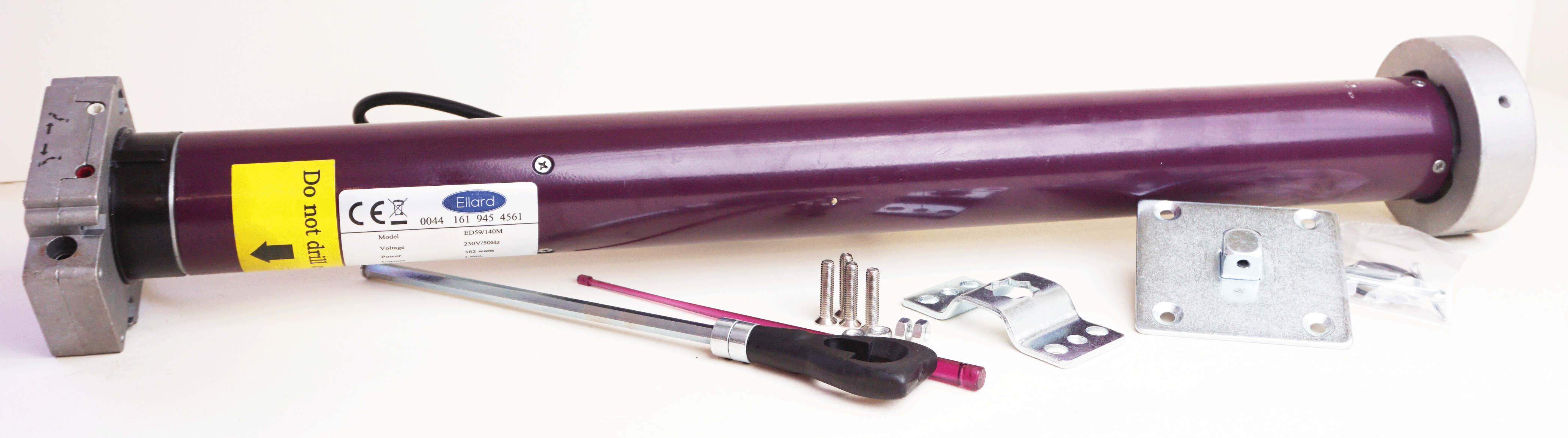 Ellard Tubular Motor 59 Series 80NM 100NM 140NM with Manual Override ...