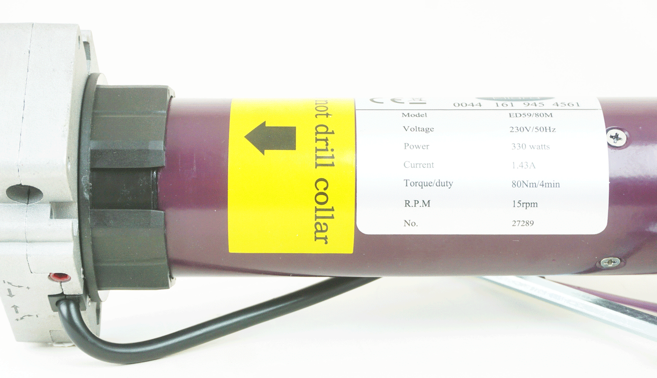 Ellard Tubular Motor 59 Series 80NM 100NM 140NM with Manual Override ...