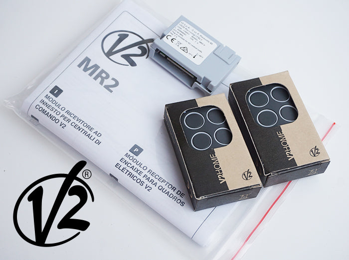 V2 MR2 Plugin Remote Card With Two Handsets / Keyfobs – Rollershutterbits